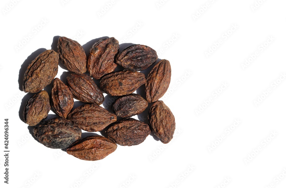 Terminalia Chebula or Haritaki Fruit Isolated on White Background with ...