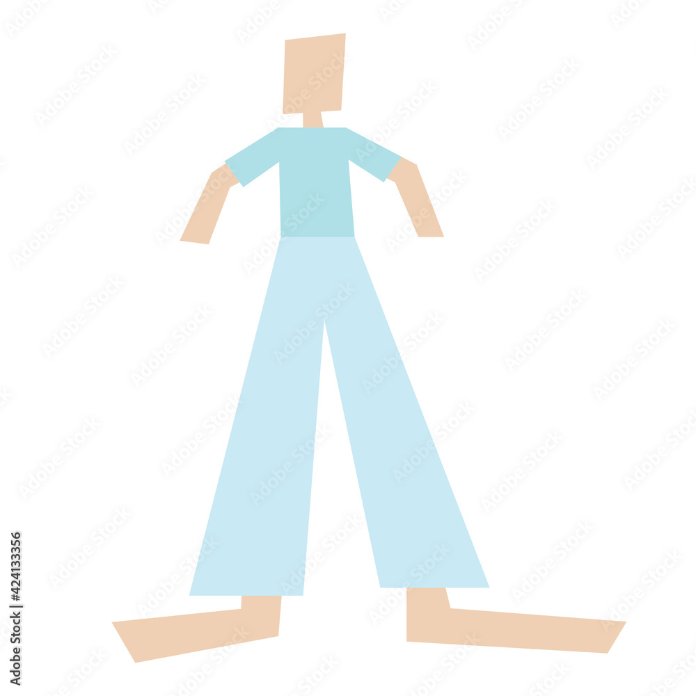 Man stands trending vector image for design project. Boy cartoon - icon ...