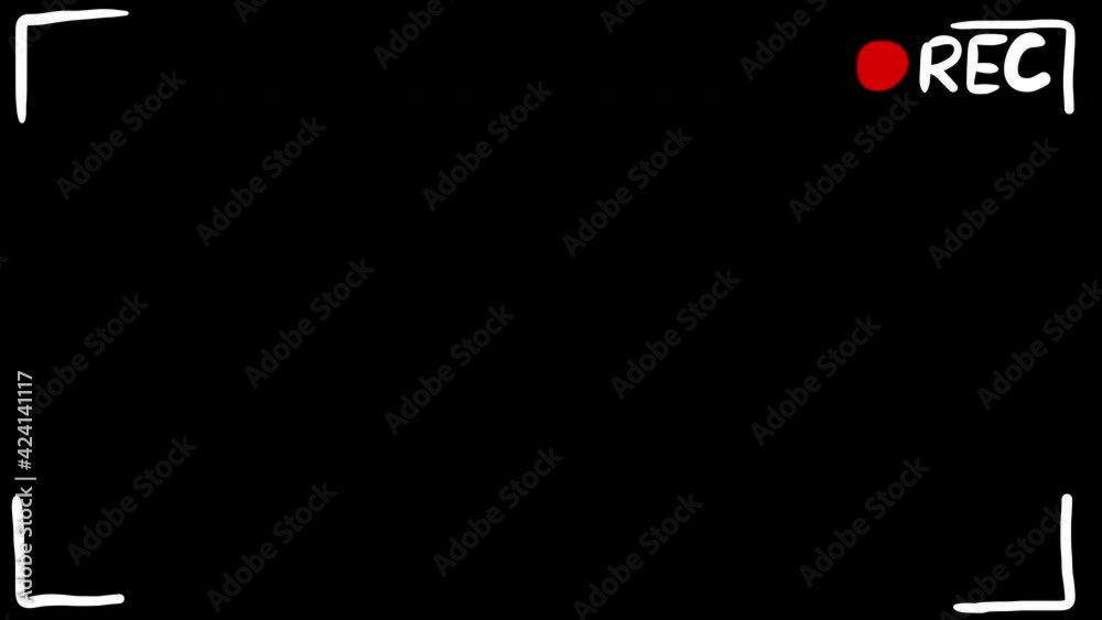 Camera viewfinder REC recording effect on the camera for superimposing ...