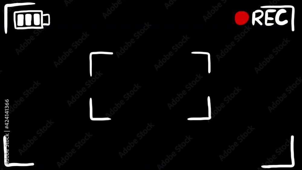 Camera viewfinder REC recording effect on the camera for superimposing ...
