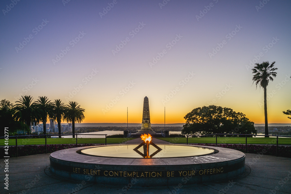 January 17, 2019: The State War Memorial Cenotaph at kings park in ...