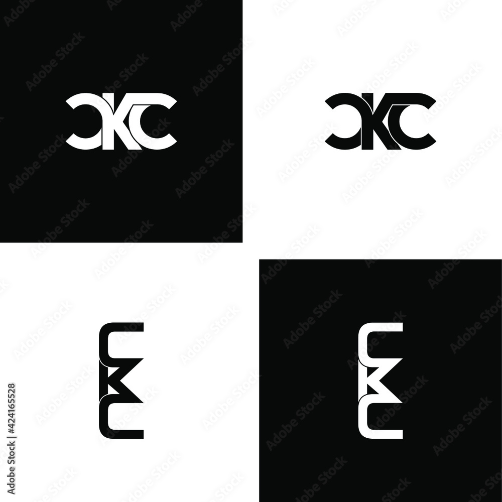 ckc letter original monogram logo design Stock Vector | Adobe Stock
