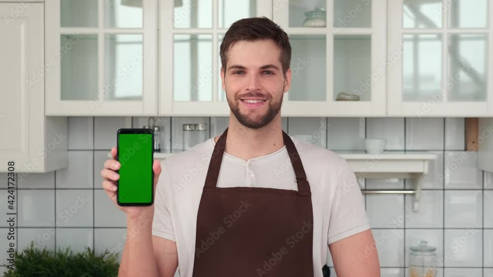 Vegan Cooking, Male Chef, Healthy Eating, Food Delivery. A man in an ...