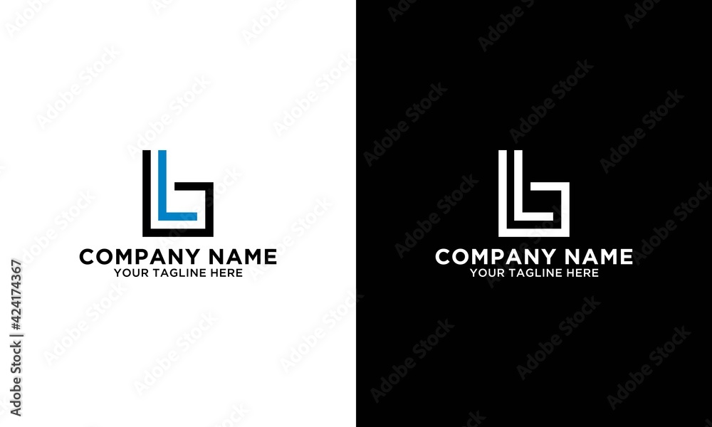 Initial letter logo B and L, BL LB monogram logo icon on white ...
