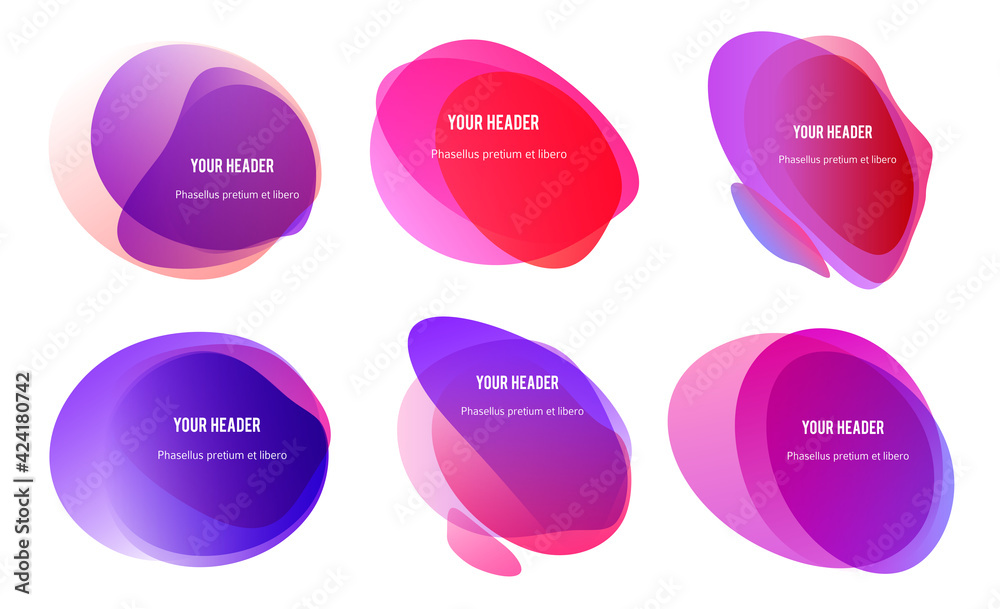 Abstract blur shapes color gradient iridescent colors effect soft ...