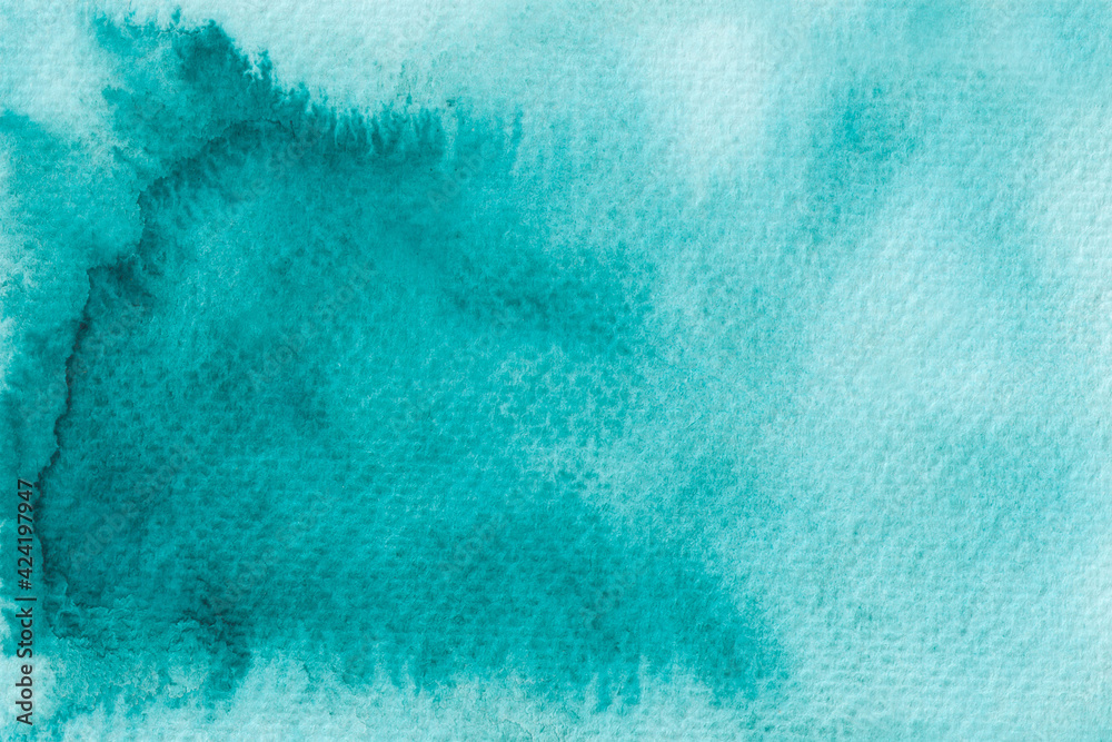 Turquoise Watercolor Background, Watercolour Texture Teal Stock ...