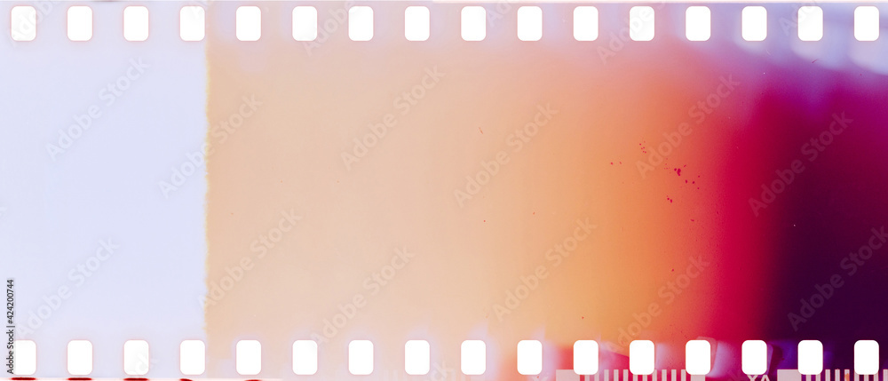 real film strip texture with burn light leaks, abstract background ...