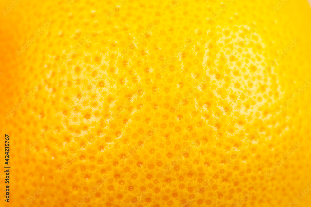 Close up photo of Grapefruit peel texture. Exotic ripe fruit background ...