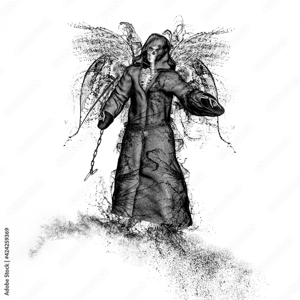 Grim Reaper Cloak Drawing