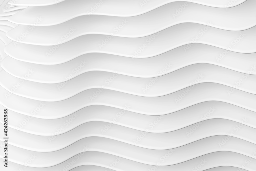 Architectural backgrouind of wavy lines. White wavy shapes in various ...