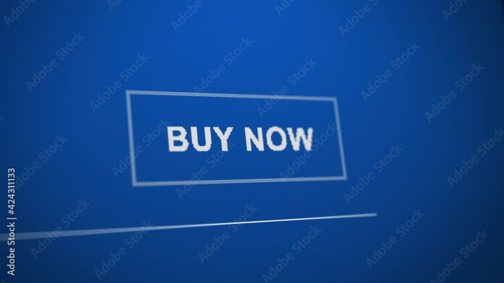 Mouse pointer hovering and clicking to buy now button. button for ...