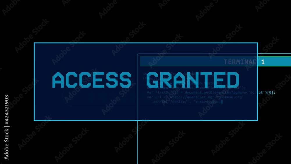 Malware found text on screen computer hacking Animation. data theft ...