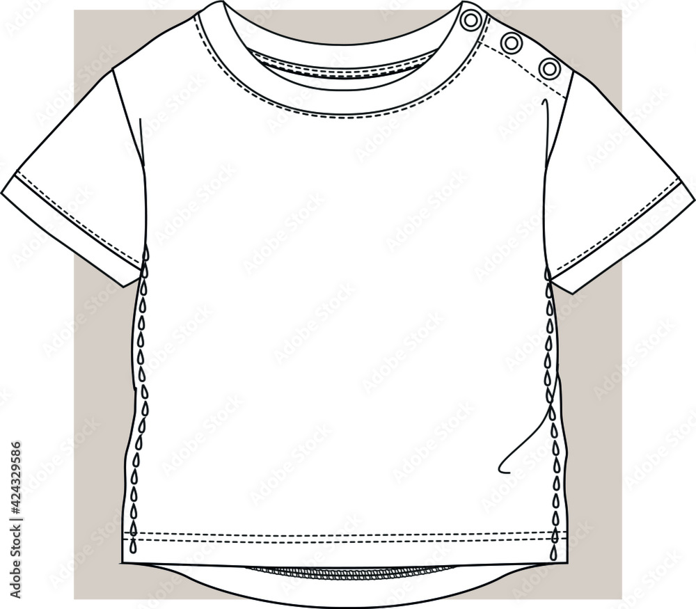 Baby tshirt design. BabyBaby basic t shirt vector flat sketch. You can ...
