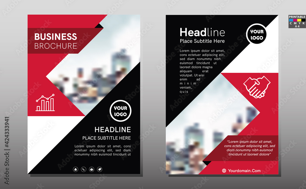 Business or company profile modern flyer illustrator template in A4 ...