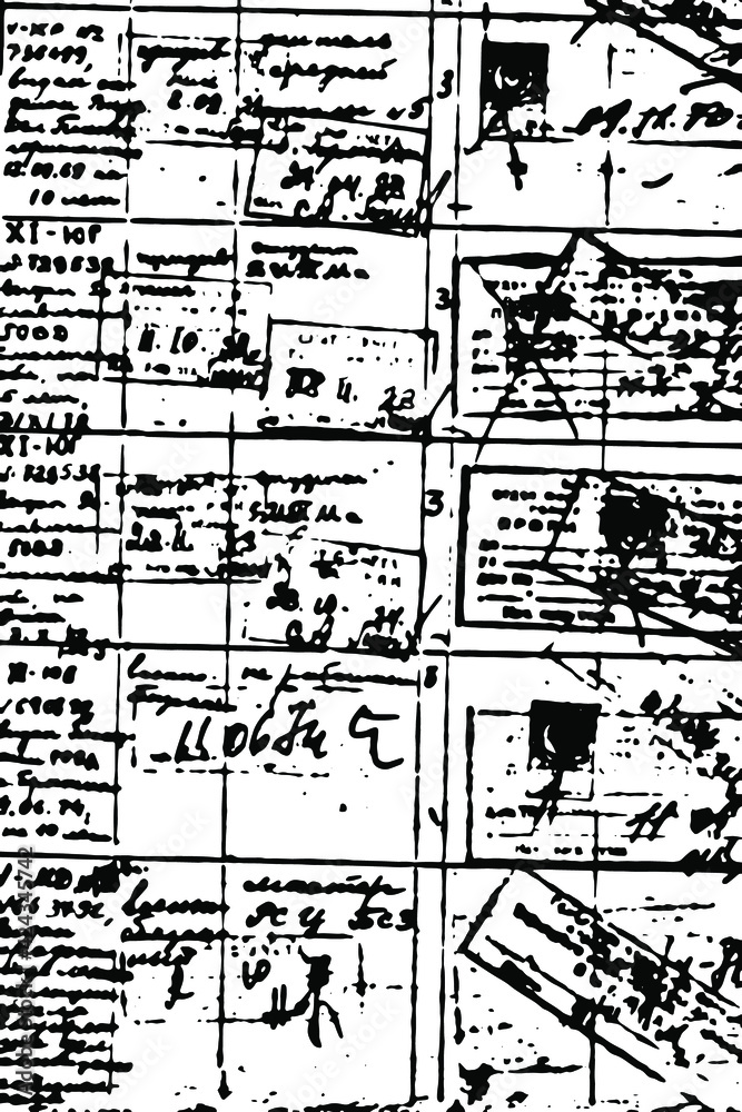 The paper texture of an old document with notes and marks. Old ...