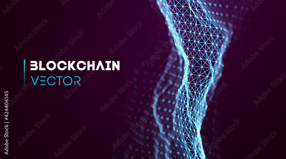 Blockchain technology background. Cryptocurrency fintech block chain ...
