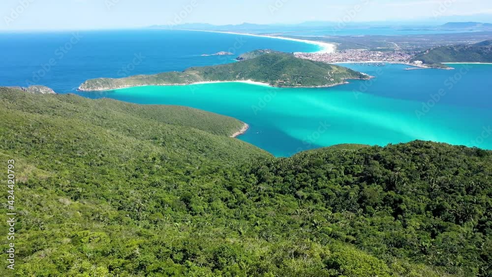 Paradisiac seascape of Arraial do Cabo, caribbean view in Rio de ...