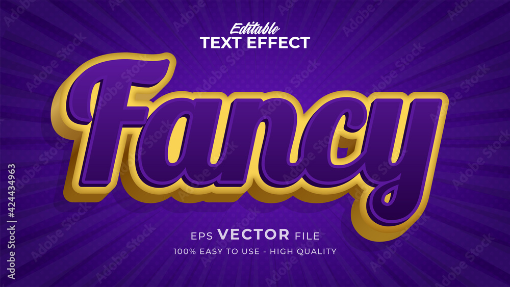 Editable text style effect - fancy retro text style theme Stock Vector ...
