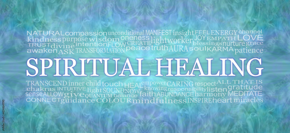 Ethereal Spiritual Healing Word Cloud Banner - metaphysical energy ...