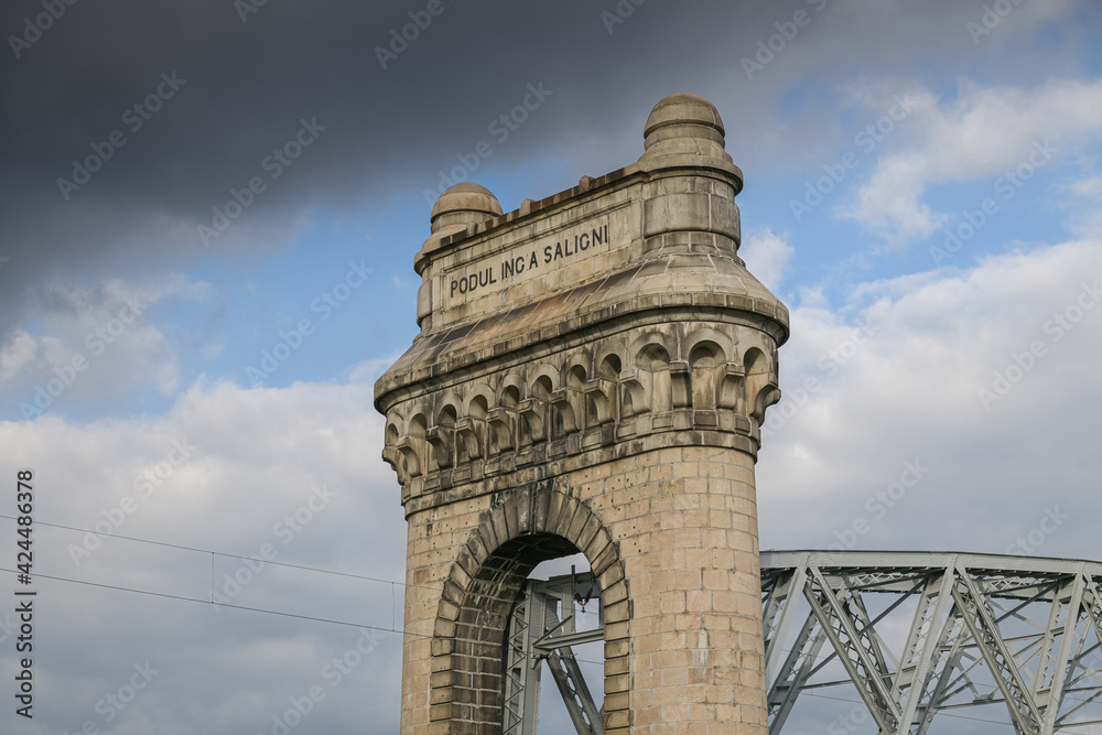 Cernavoda Bridge on A2 highway in Romania. The road to Black Sea ...