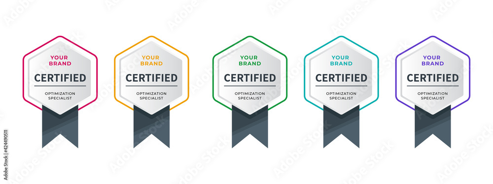 Logo badge for certificate technical, analyst, internet, data ...