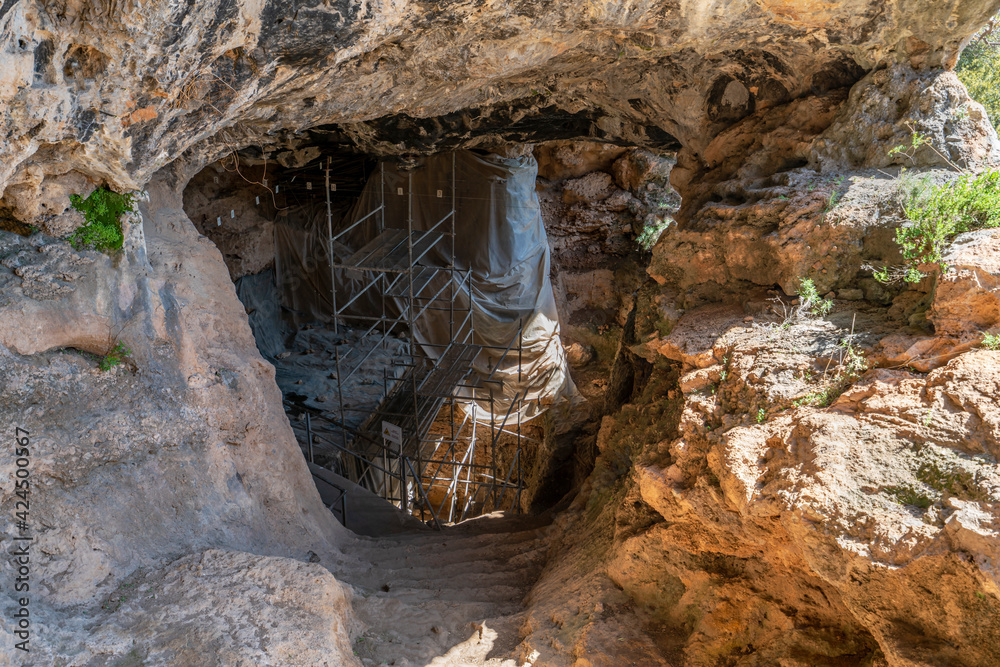 Karain Cave (Karain Mağarası) is a Paleolithic archaeological site ...
