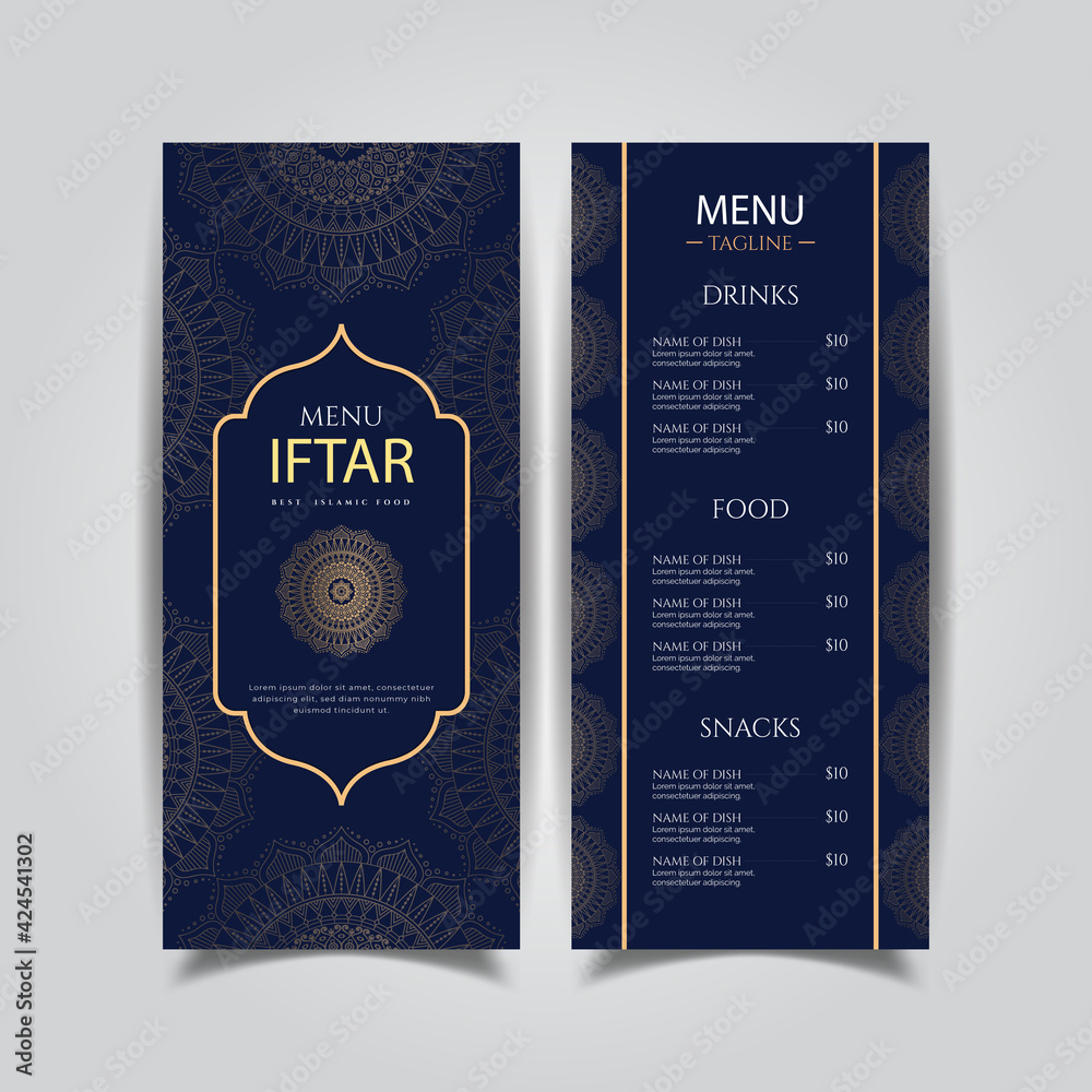 Vecteur Stock Iftar Menu Design for Ramadan Kareem, Karim, ramadan ...