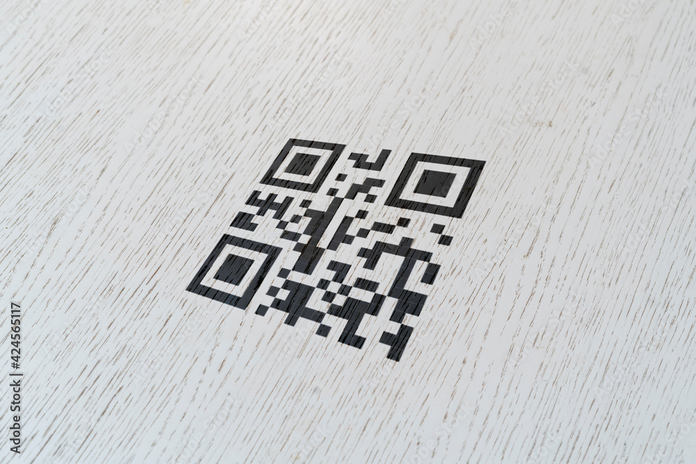 qr code printed on the wall surface, scan for payment Stock Photo ...