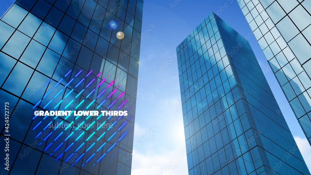 Simple Cool Gradient Lower Thirds Stock Template | Adobe Stock