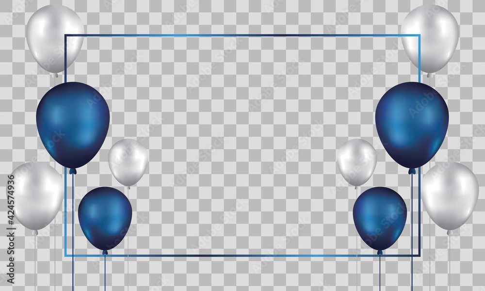 Blue Balloon Border