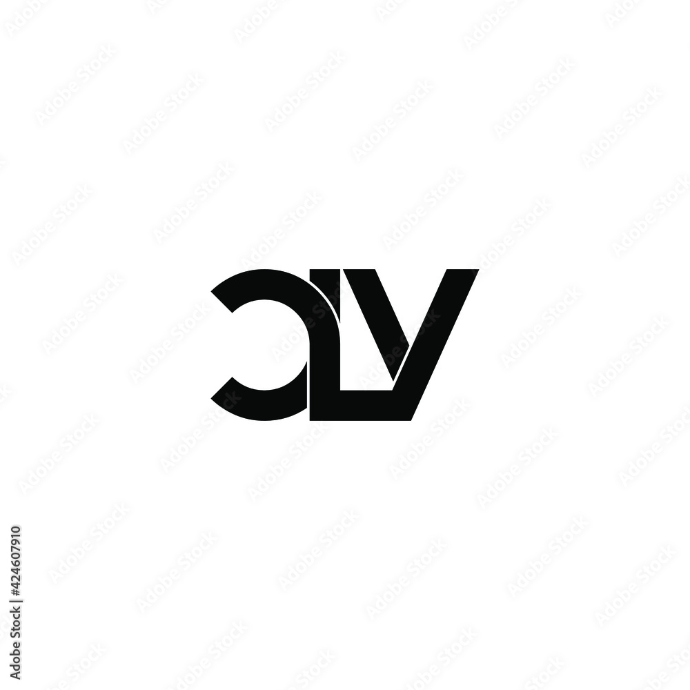 clv letter original monogram logo design Stock Vector | Adobe Stock