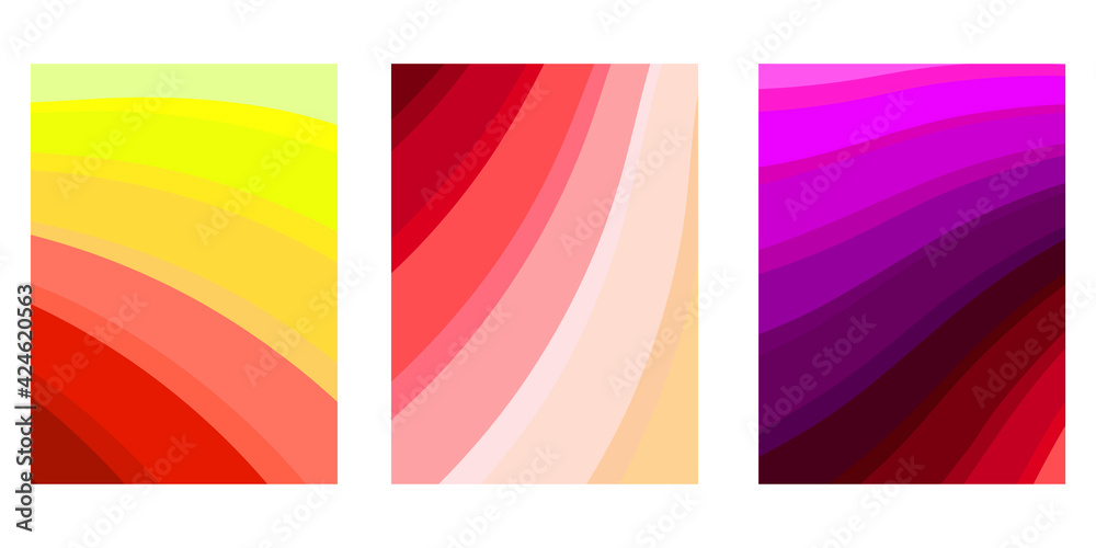 Card for print design. three colored textures in modern style. Color ...