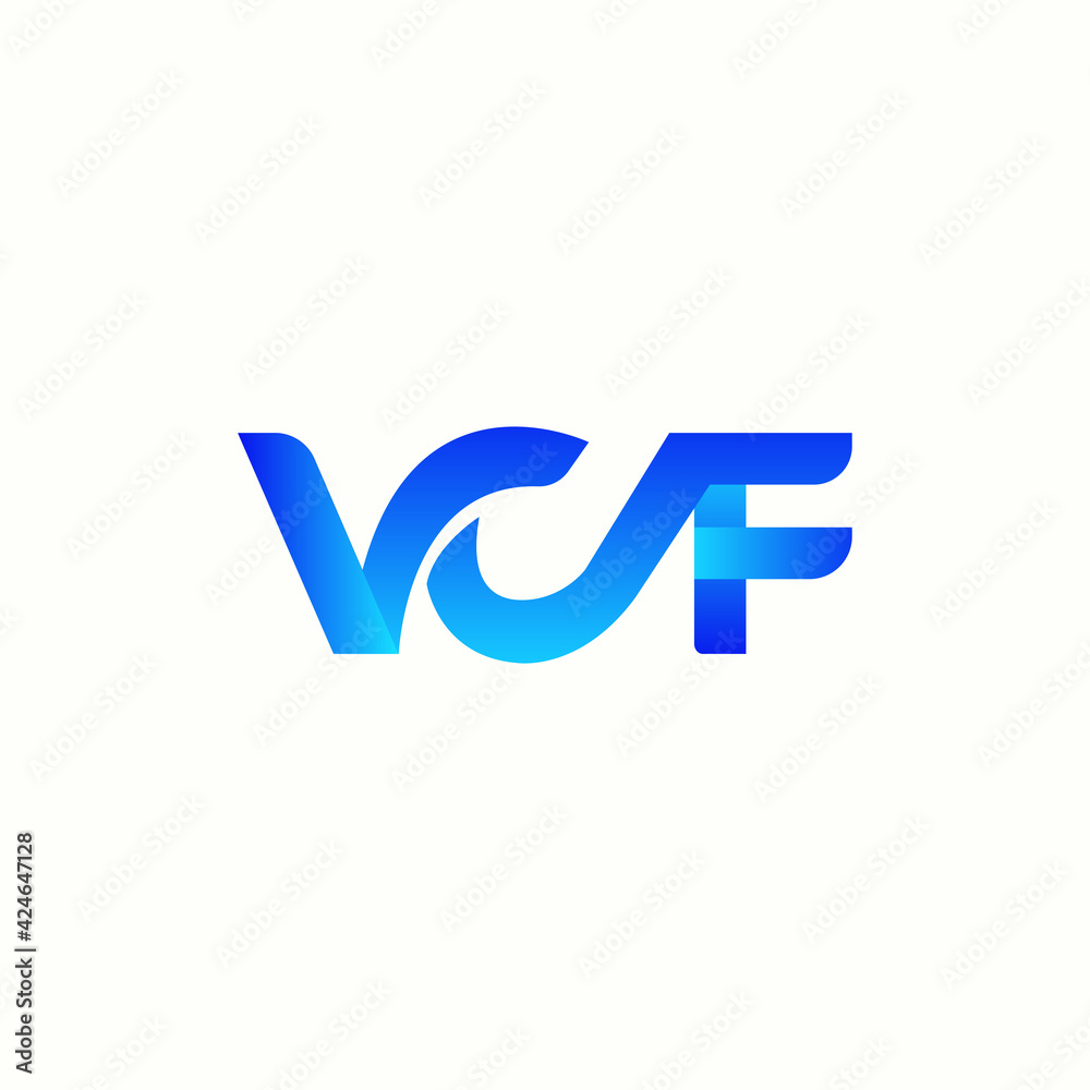 logo letter vcf modern vector design Stock Vector | Adobe Stock