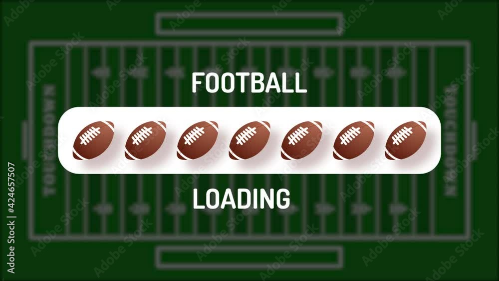 American Football progress bar. Football loading bar illustration ...