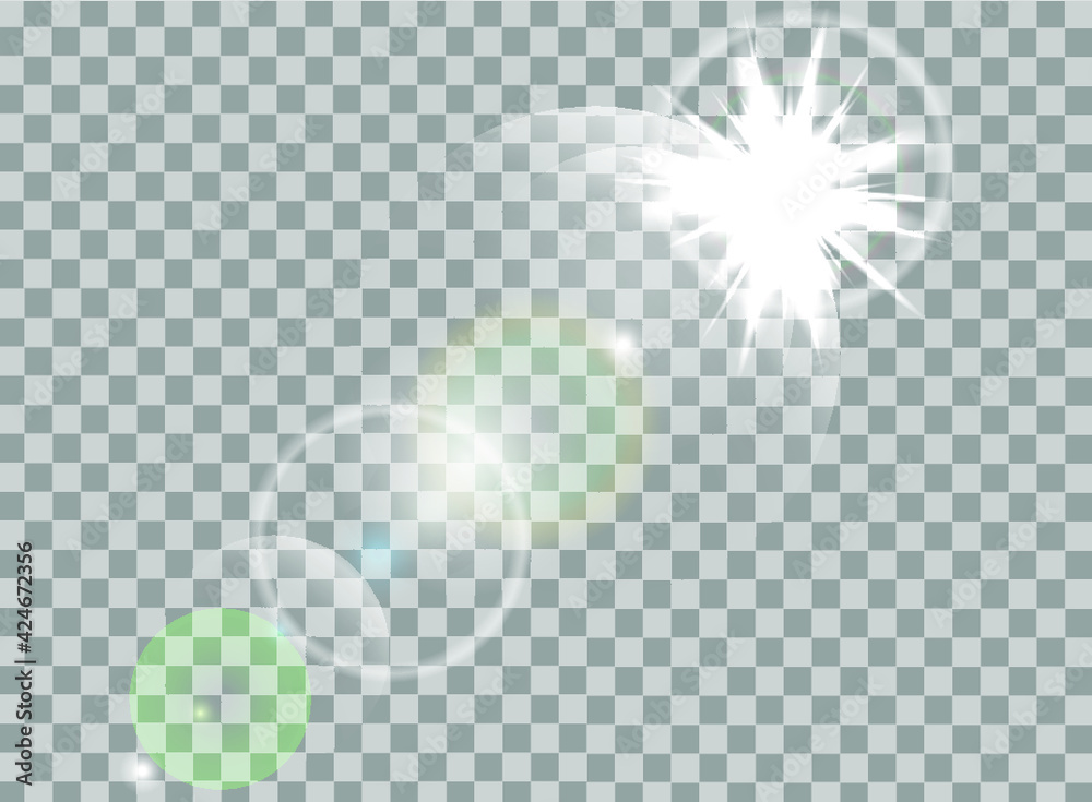 Glow light effect vector. Sparkle with glow light effect. Highlights ...