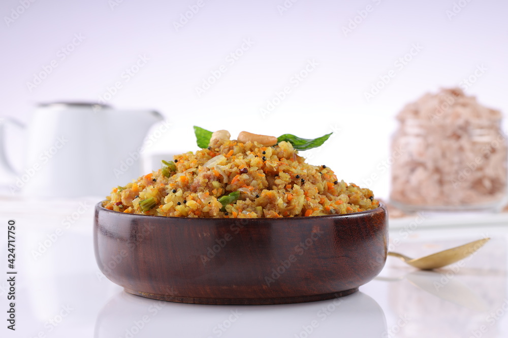 Aval upma or poha upma Stock Photo | Adobe Stock