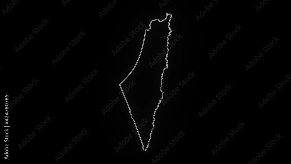 Map of Israel, Israel outline, Animated close up map Israel Stock Video ...