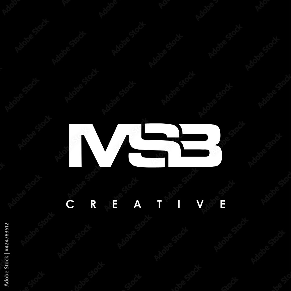 MSB Letter Initial Logo Design Template Vector Illustration Stock ...