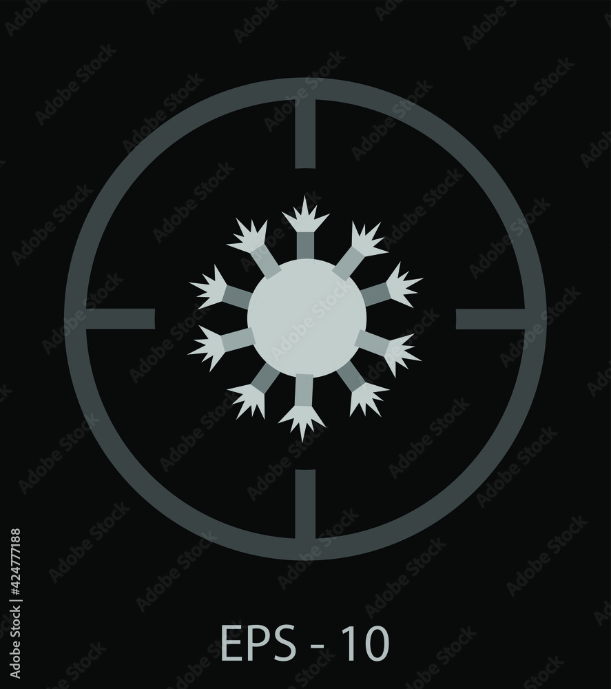 Coronavirus. Virus symbol image, colored COVID-19. Stock Vector | Adobe ...