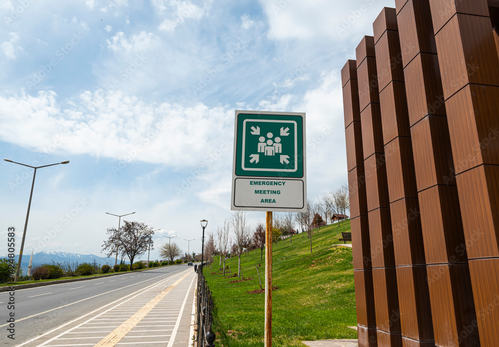Assembly point signs , are essential for identifying areas of safety ...