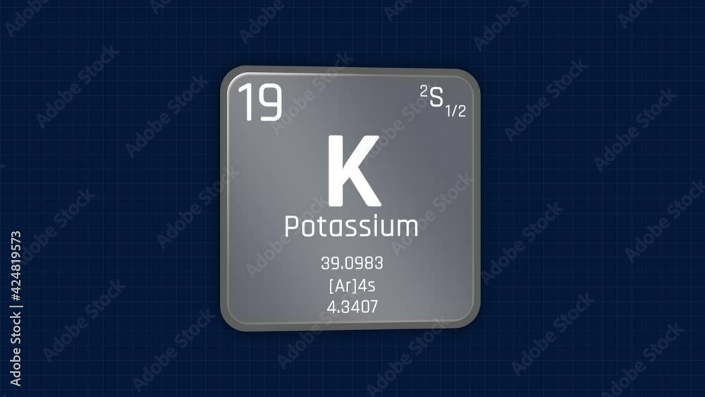 Video „Potassium or K Element Periodic Table Animation on Grid ...