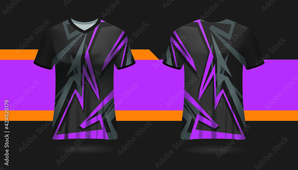 Vector jersey sports design template for sports clubs. uniform front ...