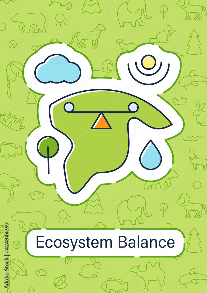Ecosystem balance brochure.Requires sustainable interdependence of ...