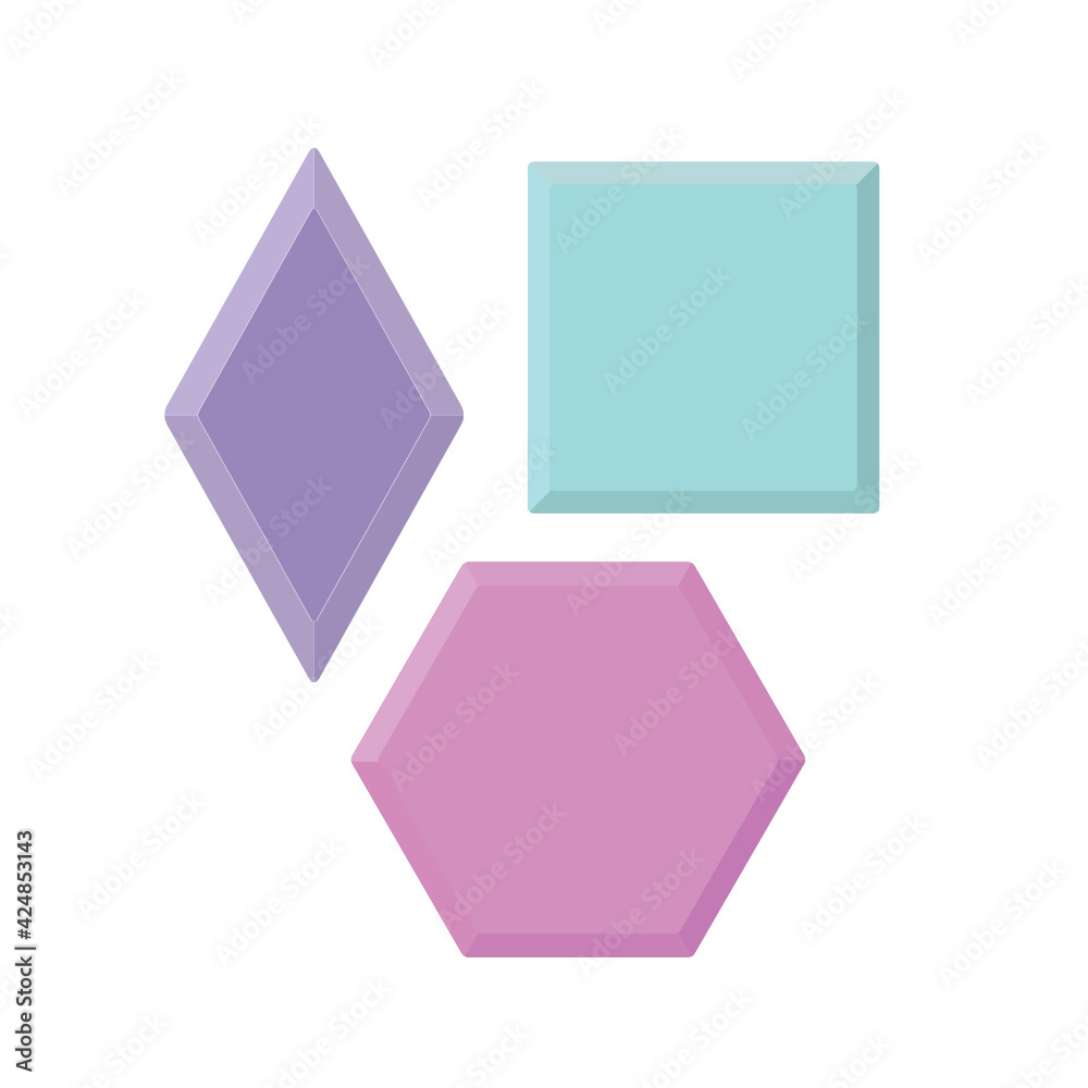 Geometric Shapes, Abstract Shapes, 3-D Vector Shapes, Round Circle ...