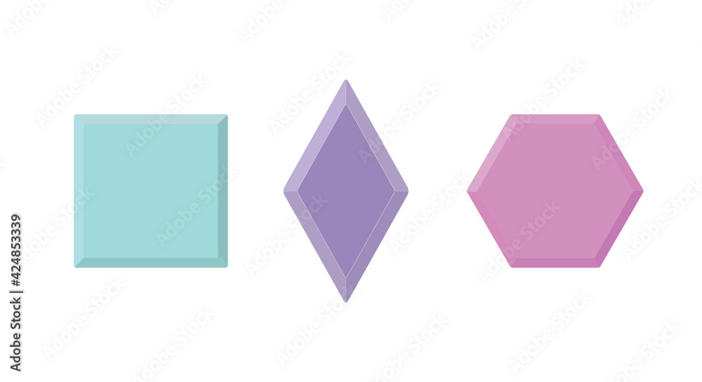 Geometric Shapes, Abstract Shapes, 3-D Vector Shapes, Round Circle ...