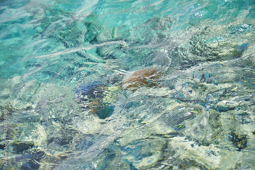 Crystal turquoise water of the Red sea. Background of the Red Sea water ...
