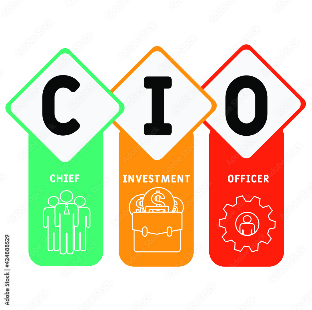 CIO - Chief Investment Officer acronym. business concept background ...