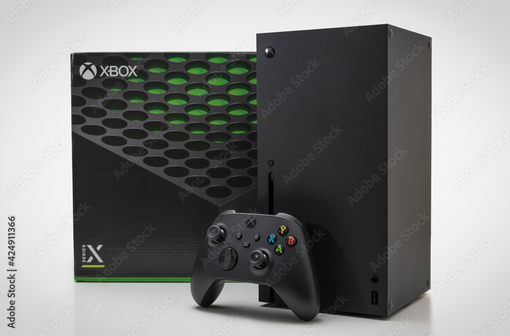 Xbox Series X console with box and controller, 2 April, 2021, Sao Paulo ...