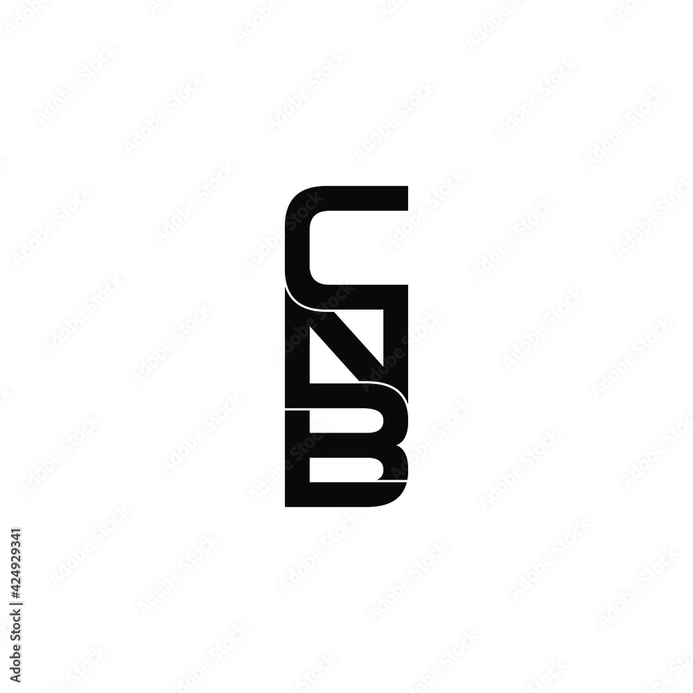 cnb letter original monogram logo design Stock Vector | Adobe Stock