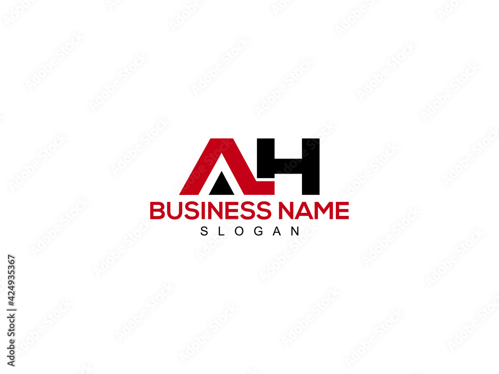 AH Logo design, ah letter logo For New Business Stock Vector | Adobe Stock